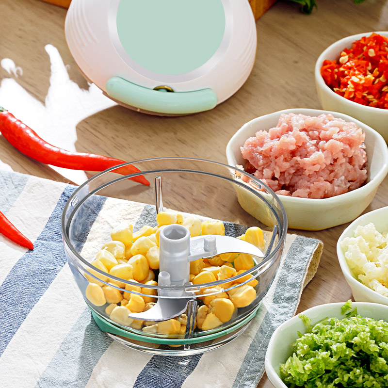 Manual Pull Food Chopper With 3 Blades - MEIZHIKOU Small Kitchen ...